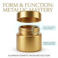 China Aluminum Cosmetic Jar Custom Logo 150ml 250ml Metal Cream Container Recyclable Airtight for sale