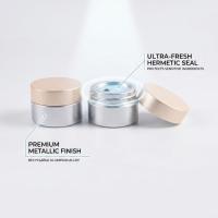 China Aluminum Cosmetic Jar Custom Logo 150ml 250ml Metal Cream Container Recyclable Airtight for sale