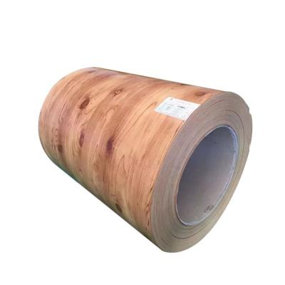 China 0.5x1000 Prepainted Wood Grain Coated Steel Coil Used For Indoor Furniture for sale