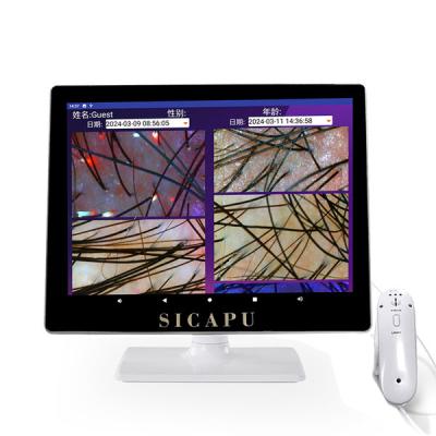 China Professional Hair Scanner Machine with 70 Tri-Spectral Lenses, 15-inch HD Display & Android 10 OS for Salon Analysis for sale