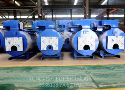 China 1000Kg / H Three Pass Fire Tube Boiler , Automatic Running Horizontal Steam Boiler for sale