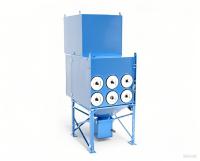 China Dust Removal Reverse Pulse Jet Filter Backblowing Horizontal Cartridge Dust Collector for sale