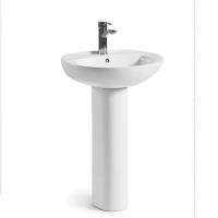 China Floor Standing Modern Pedestal Basin For Sophisticated Bathroom for sale