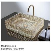 China Clear Crystal Glass Hotel Bathroom Oval Table Wash Basin Sink Transparent Counter Top Lavabo Crystal Hand Wash Basin for sale