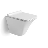 China Modern Wc Ceramic Wall-Mounted Toilet with Concealed Tank Rimless One-Piece Sanitary Ware UF Material CE Certified for sale