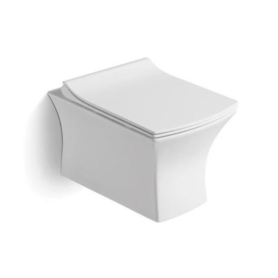 China Ceramic Wc Made-in-China Rimless Wholesale Bathroom Modern Wall Hanging Toilet Seat for sale