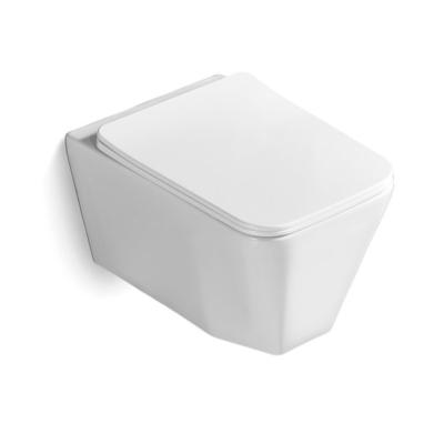 China Ceramic Sanitary Ware P Trap Wall Hung Toilet Diamond Design European For Bathroom for sale