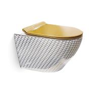 China Round Rimless Flushing Ceramic Wall Hung Toilet Suspended CE For Bathroom for sale