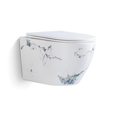 China Bathroom Sanitary Ware Wall Hung Toilet Rectangular Luxury for Hotel for sale