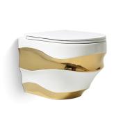 China Customized Marble Ceramic Wall Mounted Toilet Sanitary Ware One Piece Toilet Bowl for sale