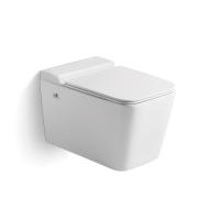 China Modern Wall Mounted Tankless Toilet Square Shaped Water Saving for sale