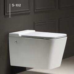 China Bathroom Pulse Tankless Commode Floor Mounted Modern With UF Seat Cover for sale