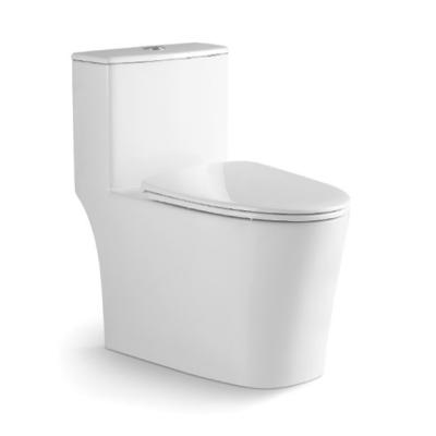 China Elongated One Piece Toilet Ceramic Low Tank Siphonic Single Piece Toilet S Trap for sale