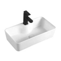 China Custom Medium Edge Ceramic Wash Basin For Modern Bathroom Vanity for sale