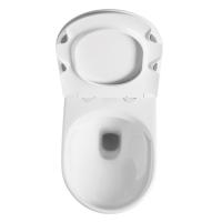 China White Color Round Thin Rim Wall Hung Toilet Antibacterial For Woman Friendly for sale