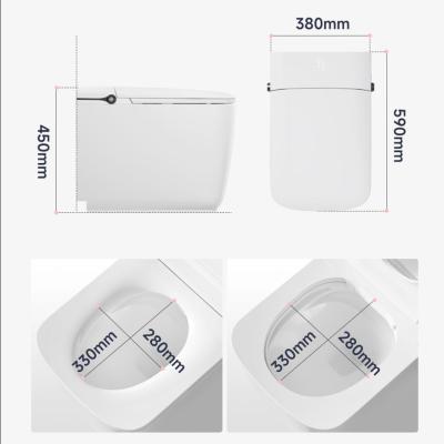 China Bathroom Sanitary Ware Ceramic Modern Smart One Piece Toilet Foot Sensation Flushing Elongated Bowl Design for sale