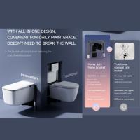 China Opening Seat And Cover Intelligent Toilet Bidet With Smart Sensors And Portable Remote for sale