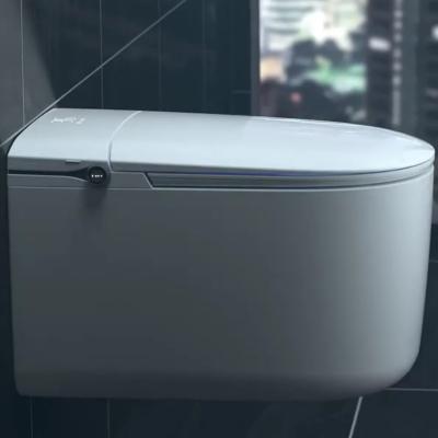 China Bathroom Ceramic Electric Smart Toilet with S Trap Drainage Remote AI Touchless Flush Sensor for sale