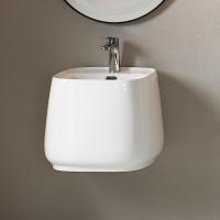 China Hand Wash Ceramic Wall Hung Basin Modern Special Shaped for Bathroom for sale