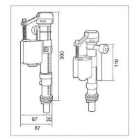 China ABS Upc Toilet Flush Tank Accessories With Dual Concealed Flush Valve Push Button for sale