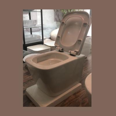 China Stylish Wall Hung Toilet with Soft Close Lid for Bathroom Standard Ceramic Sanitary Ware Bowl Set Sleek Wall Hung Toilet European Wall Hung Toilet for sale