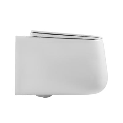 China First Process Matt Black Rimless Wall Hung Toilet Ceramic Porcelain Wall Mounted Toilet for Bathroom for sale