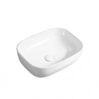 China Wholesale Modern Hand Washing Sink White Ceramic Table Top Oval Basin for Bathroom for sale