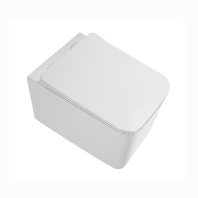 China For Medyag Luxury Modern Round Ceramic Wall-Hung Elongated Toilet One Hole Tornado Concealed Tank for sale