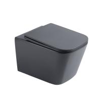 China Modern Water Closet Inwall Glazed Ceramic Matt Color Basin Rimless Wall Mounted Bowl Hung WC hang Toilet Sets for sale