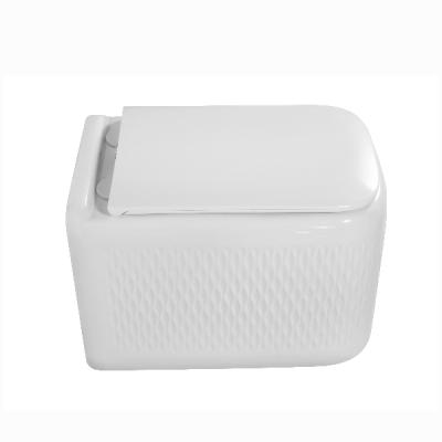China Professional Bathroom Washdown One Piece Ceramic Wall Hung Toilet P-trap WC Toilet for sale