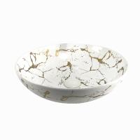 China New Modern Unique Design Glossy White Ceramic Counter Top Art Hand Wash Basin Sanitary Ware Porcelain Lavabo Bathroom Sink for sale