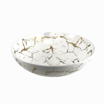 China New Modern Unique Design Glossy White Ceramic Counter Top Art Hand Wash Basin Sanitary Ware Porcelain Lavabo Bathroom Sink for sale