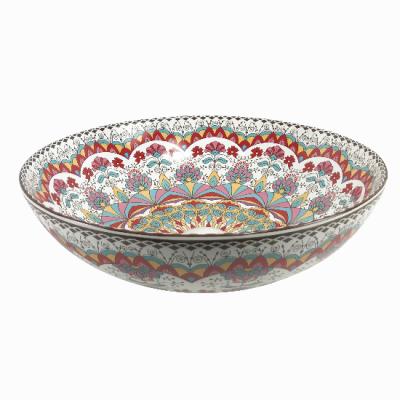 China Modern Single Basin Ceramic Sink Round Design for Bedroom Use in Hotel Villa Apartment School Wash Projects for Bathroom Balcony for sale