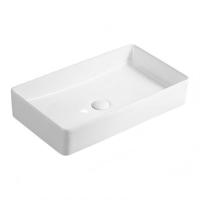 China Modern Premium White Ceramic Sanitaryware Countertop Sinks Simple Irregular Art Basin for Hotel Dining Room Hand Wash for sale