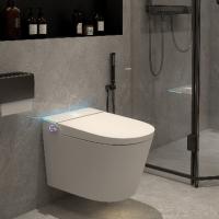 China Smart Wall-Hung Toilet with Auto Flush Heated Seat Remote Control for Home or Office Elongated & Round Bowl Smart Toilets for sale
