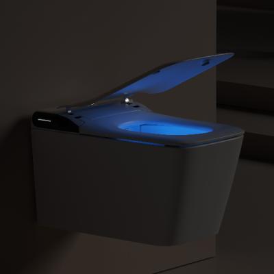 China Wall-hung Smart Toilet Sanitary Wares WC Automatic Toilet for Home Smart Toilets with Voice Control for sale