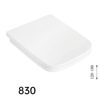 China European Hot Sale Urea Resin Ultra thin square Shape Soft Close Toilet Seat Cover Lid for sale