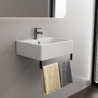 China Bathroom Sink Wall Installation Art Sink New Design Wall Hung Basin Ceramic Wash Basin Small Size for sale