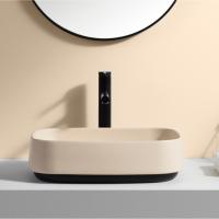 China Aqua Cubic Rectangle Wall Mount or Counter Top Ceramic Washing Bathroom Lavatory Sink for sale