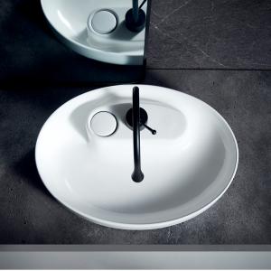 China Hot Sale Customization Color Sinks Counter Top or Semi Recessed Wash Basin Rectangular Bathroom Hand Wash Ceramic Sink for sale