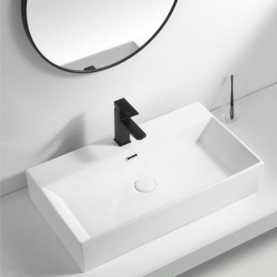 China High Quality Wall Hung Lavabo square Ceramic Small Wash Hand Basin for Bathroom for sale