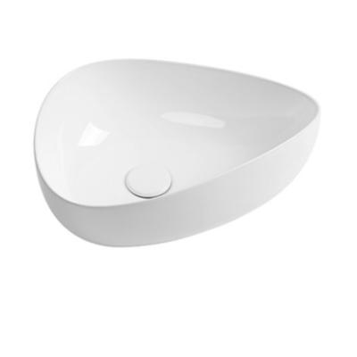 China Modern Glossy Matt White Vessel Art Basin Counter Top Hand Wash Ceramic Sink for Home Hospital or Villa Bathrooms for sale