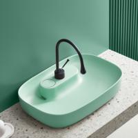 China Wholesale Sanitary Ware Oval Wall Mounting Bathroom Sink Ceramic Lavabo Counter Top Hand Wash Basin for sale