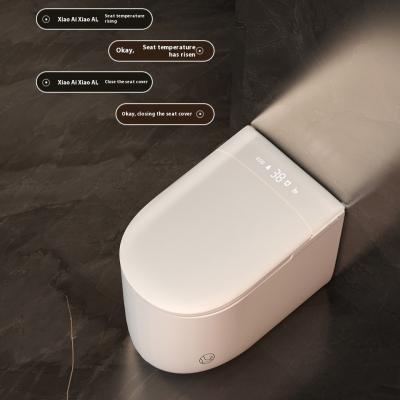 China Intelligent Automatic Toilet Bowl Round-shaped Smart WC Bidet Electric Sanitary Ware for Bathroom Floor Mounted Remote Included for sale