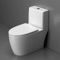 China Wholesale Modern White One Piece Ceramic Toilet Bowl Dual-Flush Siphonic for Bathroom Commode WC Pot for sale