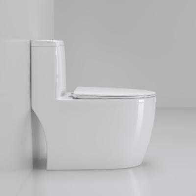 China Dual-Flush Ceramic Floor Mounted Toilet Set with Hidden Water Tank One Piece Bowl P-Trap S-Trap Installation Toilets Lavatory for sale