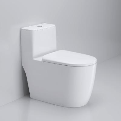 China China Manufacturer Bathroom Sanitary Ware White Glazed Siphonic Washdown One Piece Toilet for sale