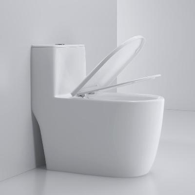 China Floor High Quality S-Trap 300mm Ceramic Sanitary Ware Siphonic One Piece Toilet with Dual Flush for sale