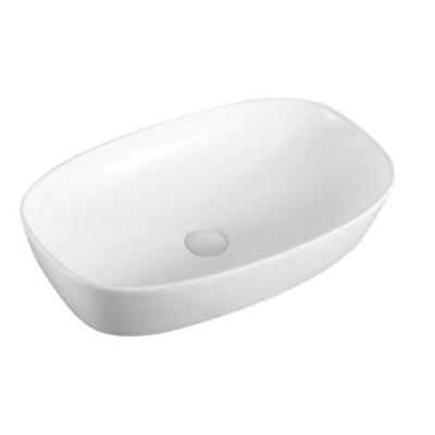 China ALLWELL Chaozhou White Color Bathroom Hand Wash Ceramic Basin Lavabo Counter Top Oval Shaped Bathroom Sink for sale