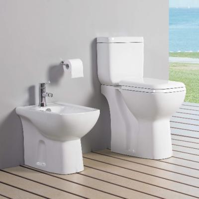 China Ceramic Bathroom Sets Sanitary Ware Dual Flush Water Closet with Water Tank P Trap Two Piece Toilet Bowl for sale